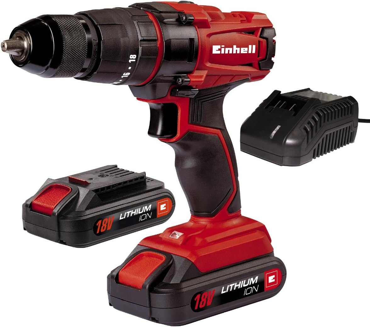Einhell TC-CD 18-2 Li-i 18 V Cordless Combi Drill Kit (Includes 2 ...