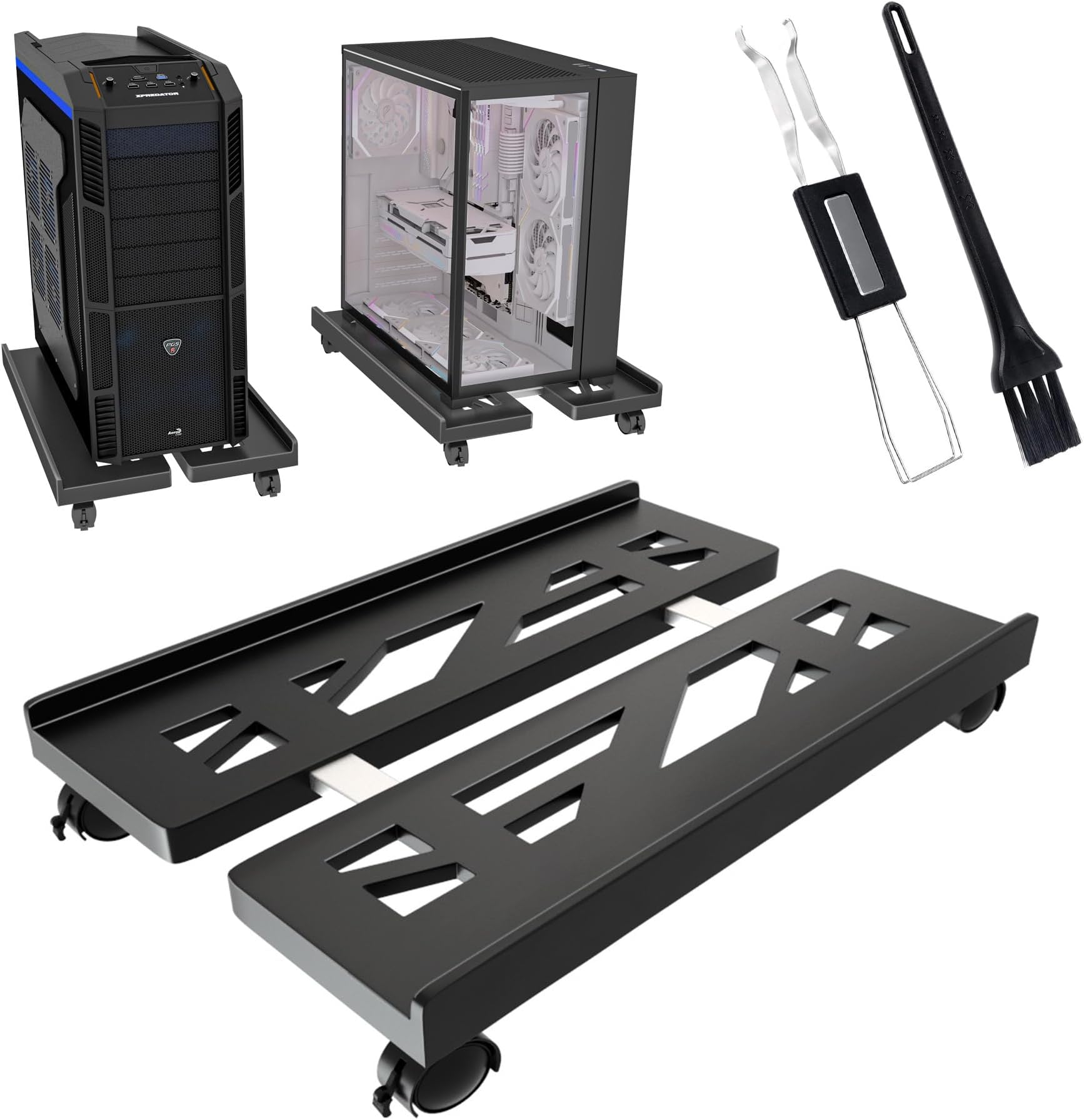 Amazon.com: Hmseng Adjustable PC Stand Computer Tower Stand, Elevate ...