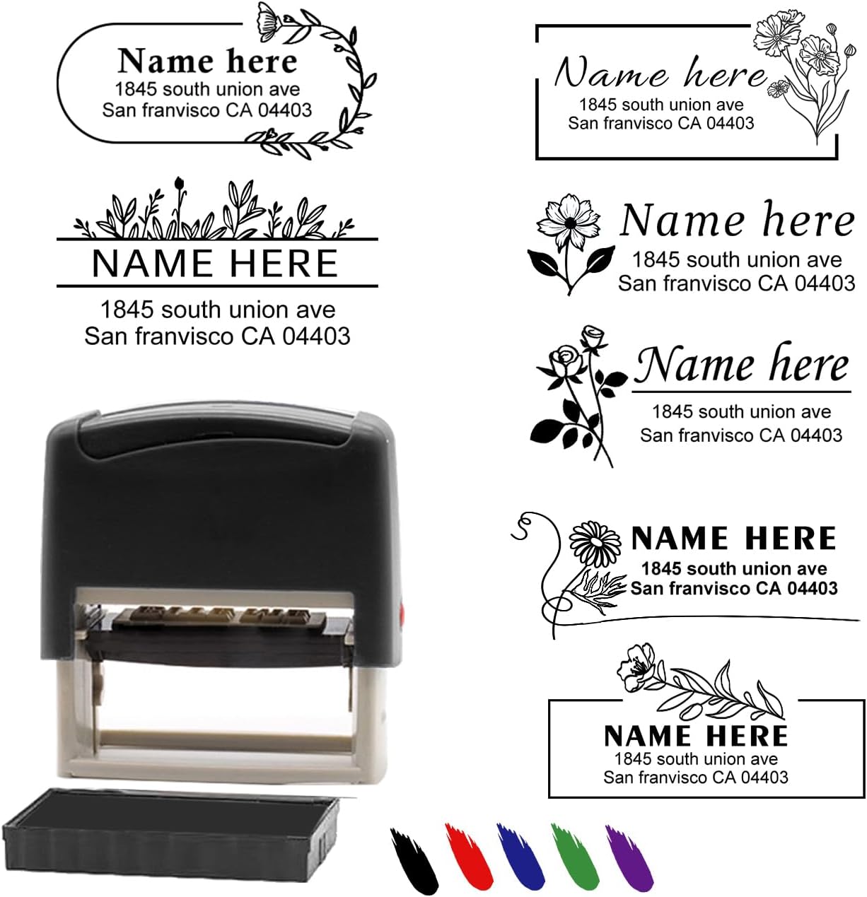 Amazon.com : Teryiaco Personalization - Address Stamps - Custom Stamps ...