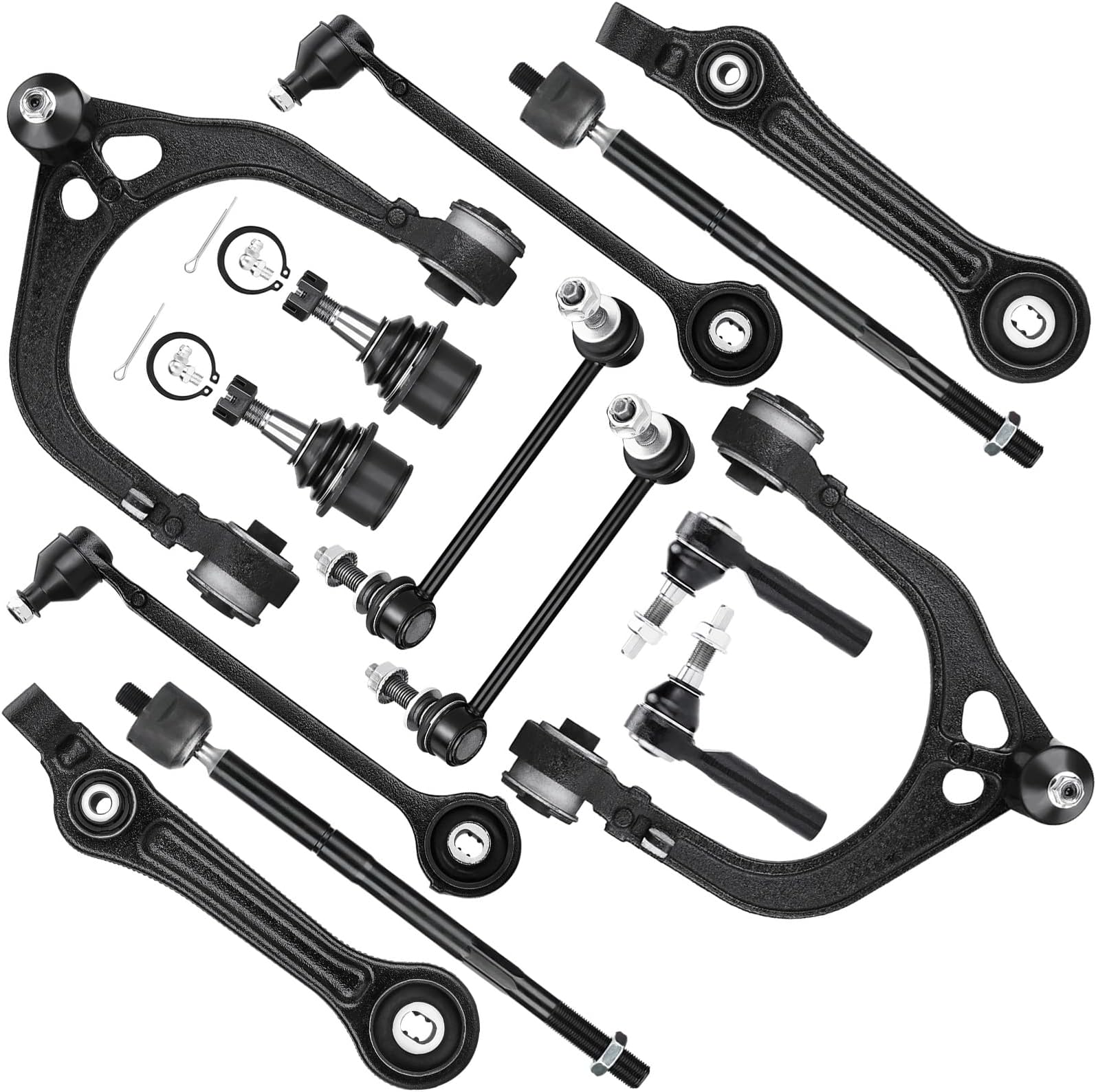 Amazon.com: Front Upper & lower Control Arm Kit with Ball Joint Left ...