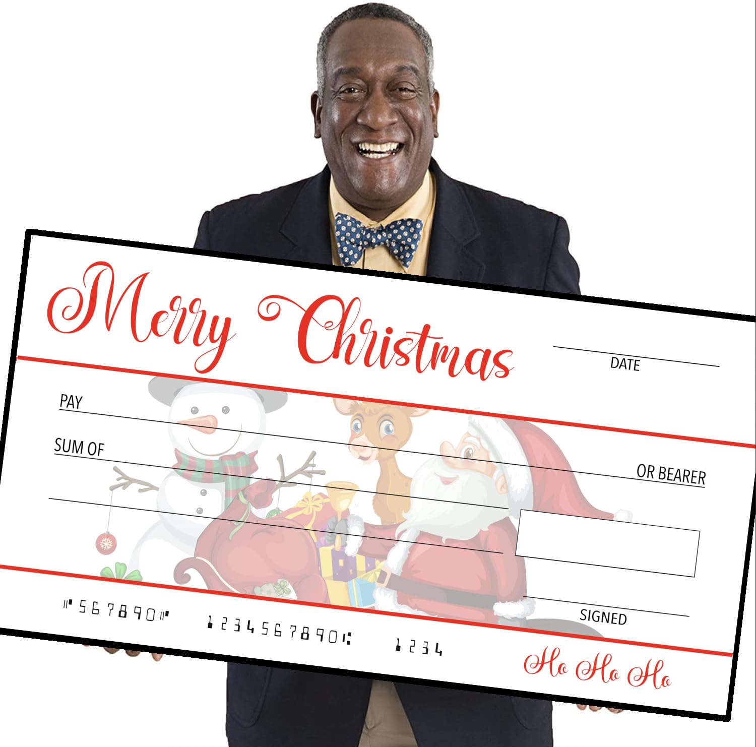 Christmas Blank Presentation Cheque V110 Paper 600mm x 300mm for ...