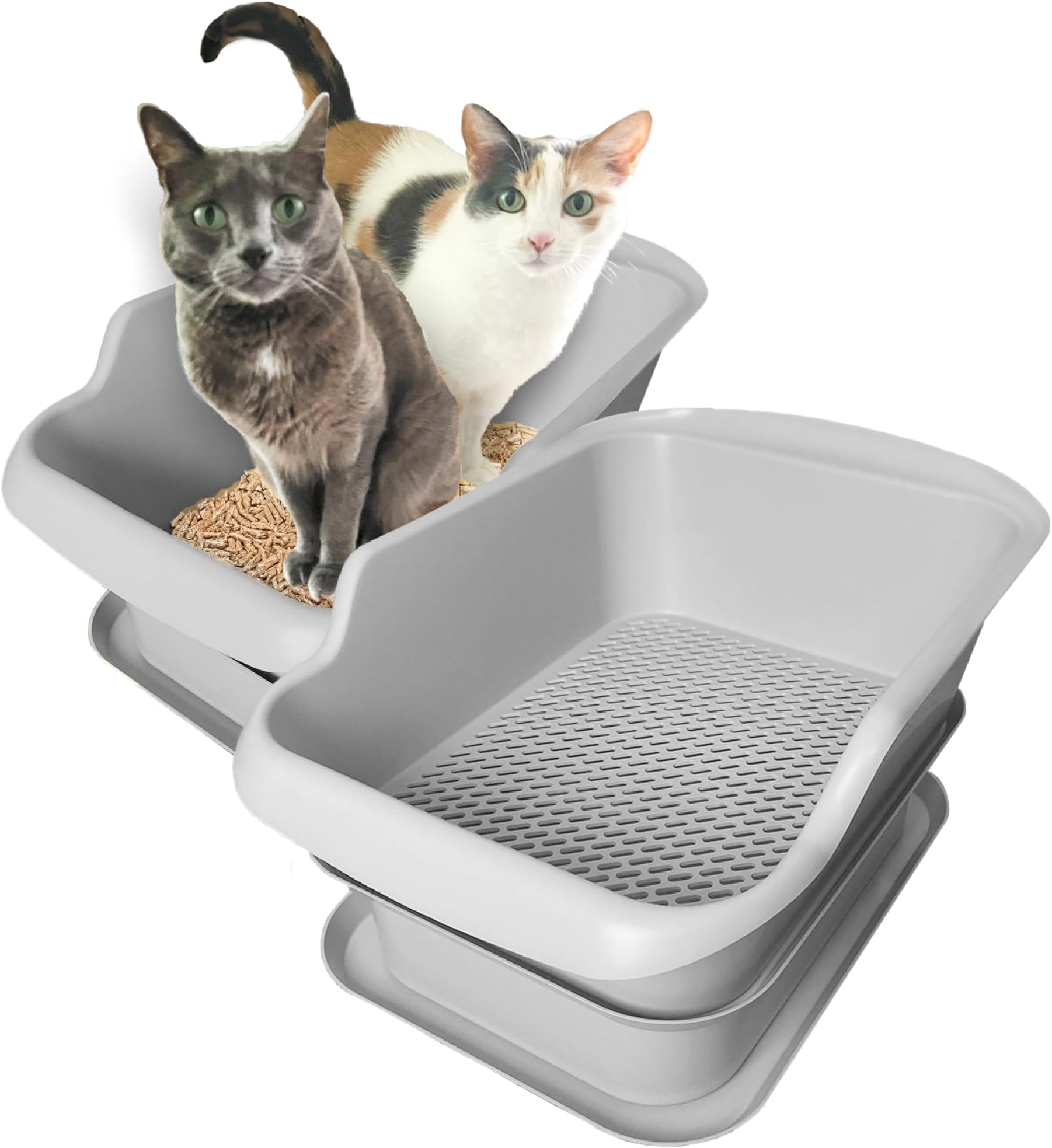 Amazon.com: Tom & Sora Creations Pine Pellet Litter Box, Sifting Litter ...