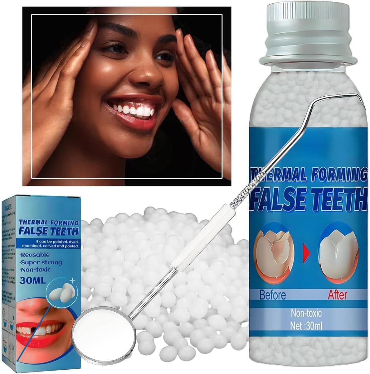 Amazon.com: Tooth Provisional Teeth Kit, Provisional Fake Teeth ...