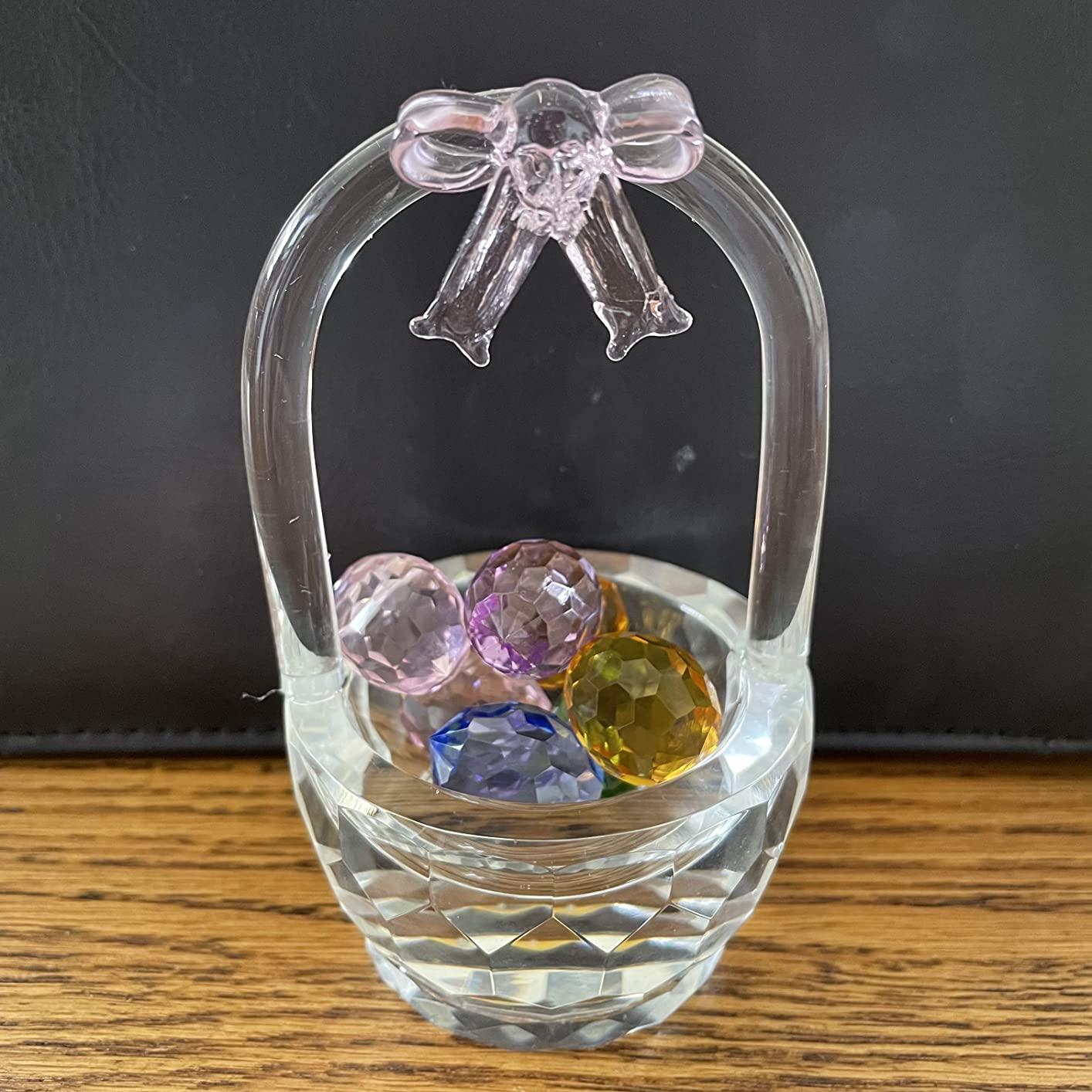 Amazon.com: Bits and Pieces - Crystal Glass Easter Basket - Easter ...