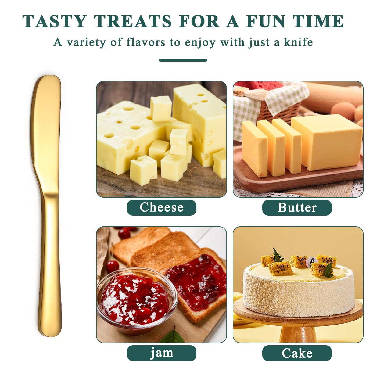 Snapklik.com : Butter Knife Spreader 6 Pieces 5.6", Stainless Steel ...