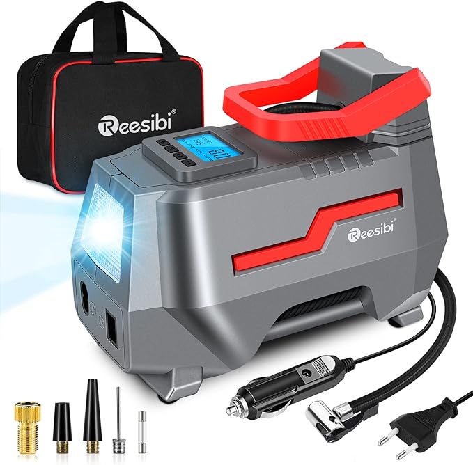 REESIBI Compresseur à air portatif 220v 12v, Compresseurs d'air prise ...