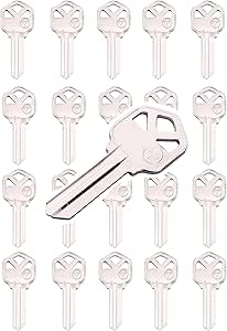 KW1 Brass Blank Key Blanks 20 Pack of Uncut Blank Keys Copper ...