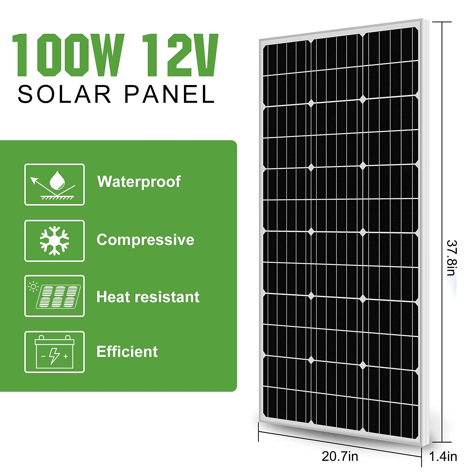 ECO-WORTHY 400 Watt 24 Volt Solar Panel Kit Off Grid with 4pcs 100W ...