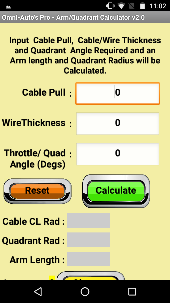 Pro Cable Quadrant and Arm Calculator - App on Amazon Appstore
