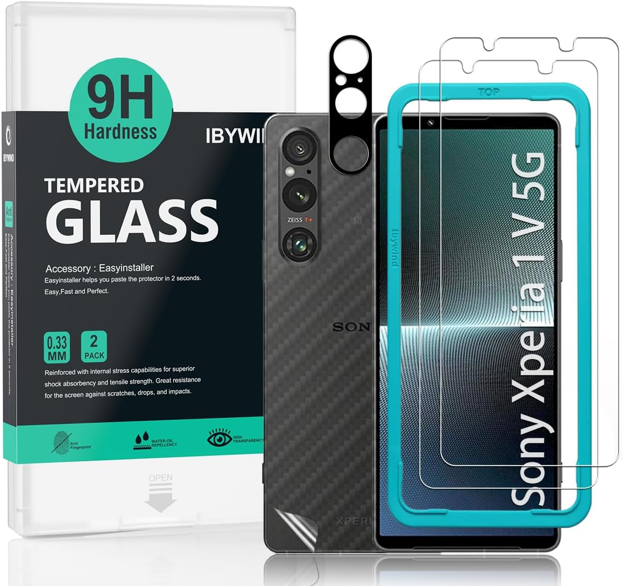 Amazon.com: Ibywind Screen Protector for Sony Xperia 1 V 5G(6.5") 2 Pack+1 Pack Camera Len ...