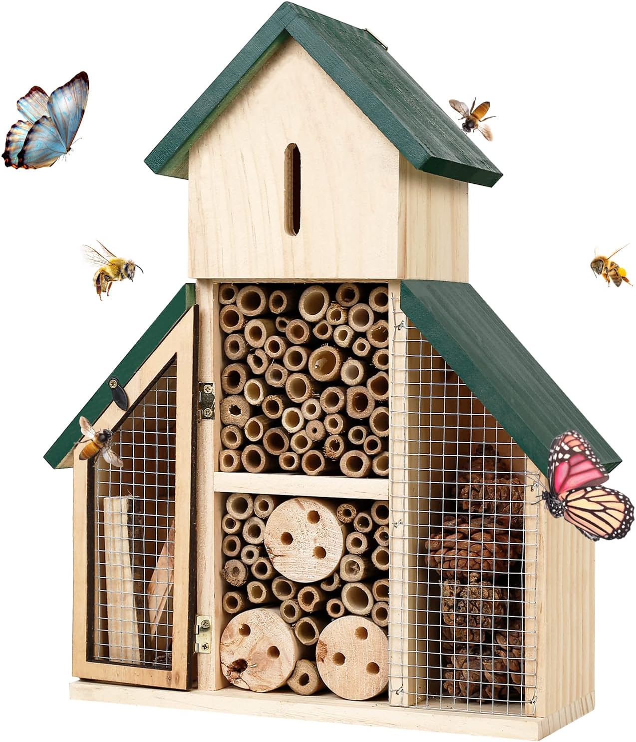 Amazon.com: Navaris XL Wooden Insect Hotel - 9 x 16 x 3 Inches ...
