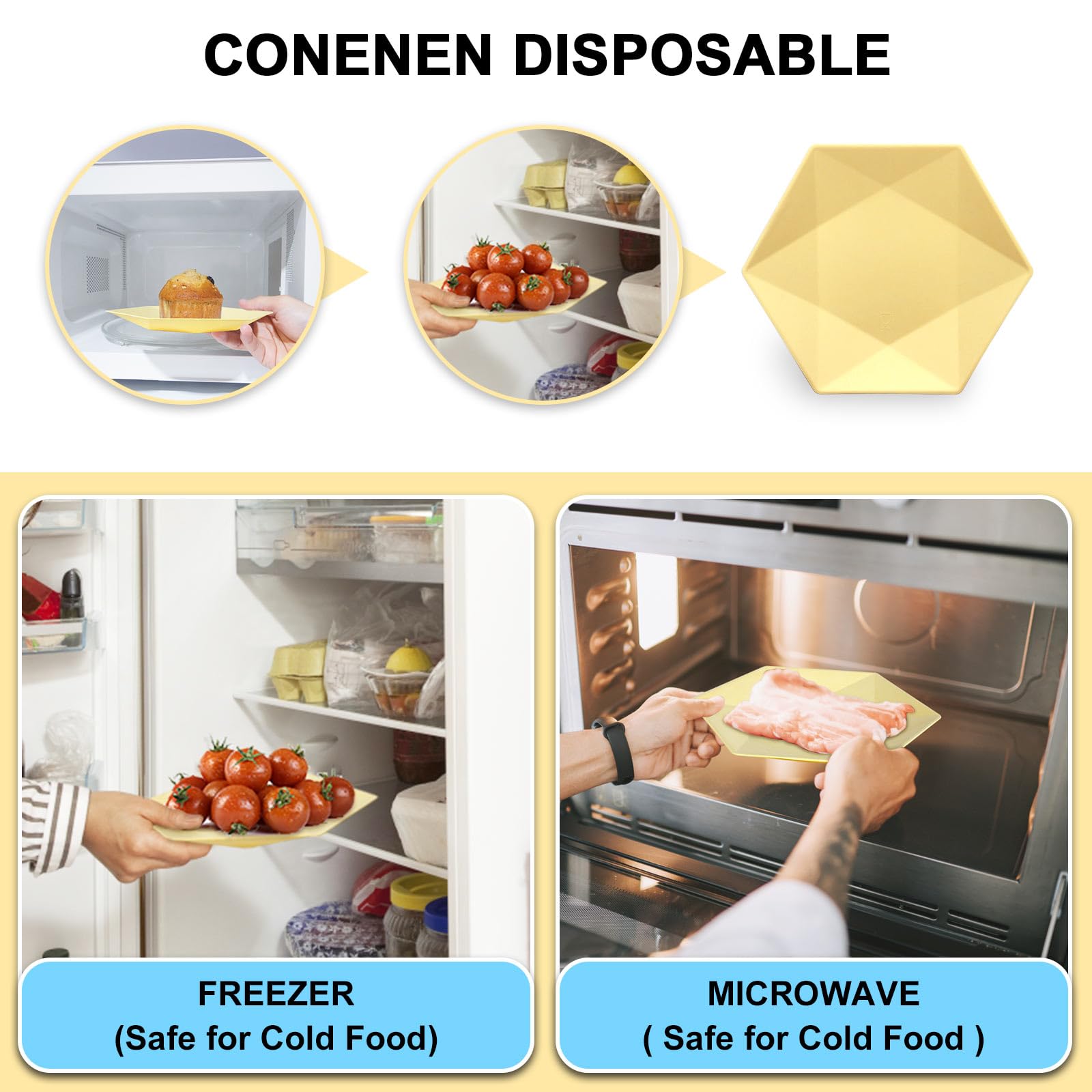 Snapklik.com : BangShou 30Pack 8 Inch Hexagonal Paper Plate ...