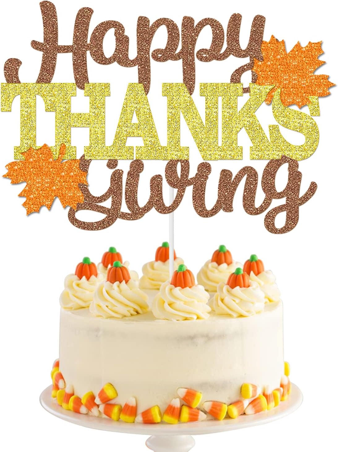 Amazon.com: Happy Thanksgiving Cake Topper for Thanksgiving Party Happy ...