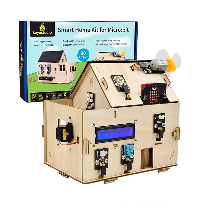 Buy KEYESTUDIO Microbit Smart Home Starter Kit with Micro:bit V2 ...