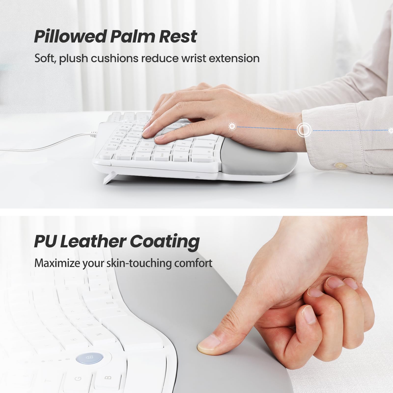 Snapklik.com : Nulea Ergonomic Keyboard, Wired Split Keyboard