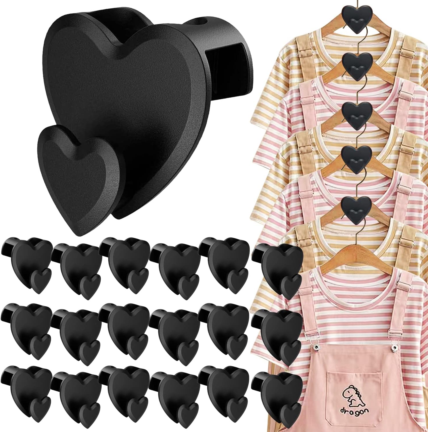 Amazon.com: Space Triangles for Hangers, 18 Pc Value Pack Space Saving ...