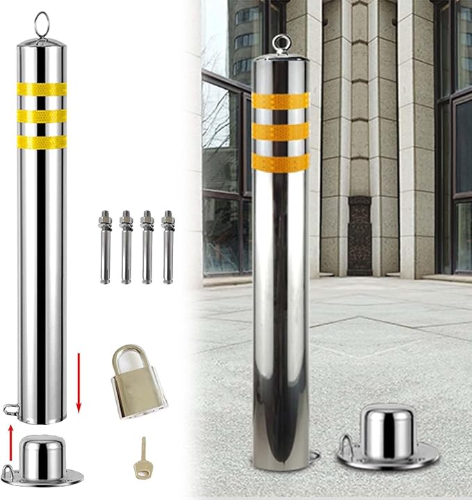 Amazon.com: driveway bollards parking post Removable Anti Theft Safety ...
