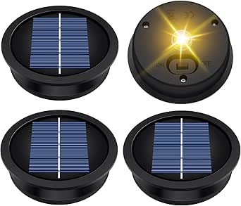 Amazon.com: 4 Pack Replacement Solar Light Parts(Top Size 3.2 inches ...