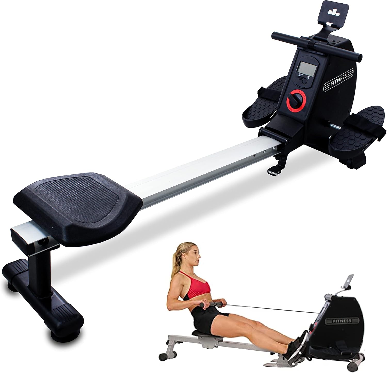Yim Sports Máquina De Remo Plegable con Ajustes de Resistencia. Monitor ...
