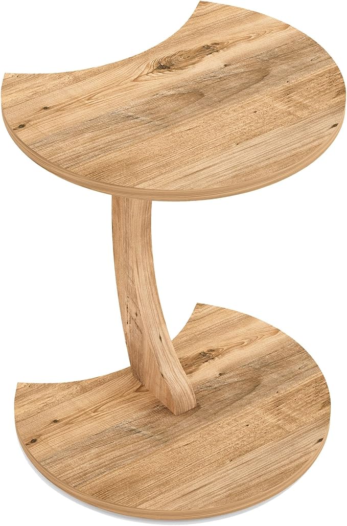 Amazon.com: Modern C-Shaped Side Table for Living Room, Wheeled C ...