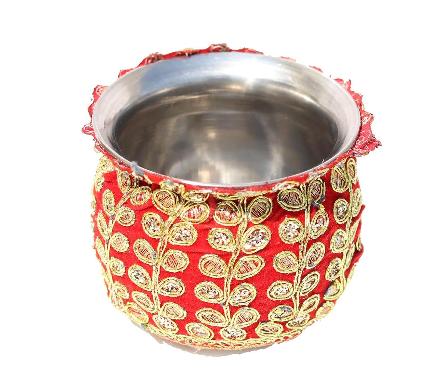 OneStoreIndia Handcrafted Pooja Lota/Steel Kalash/Pooja Kalash/pithalai ...