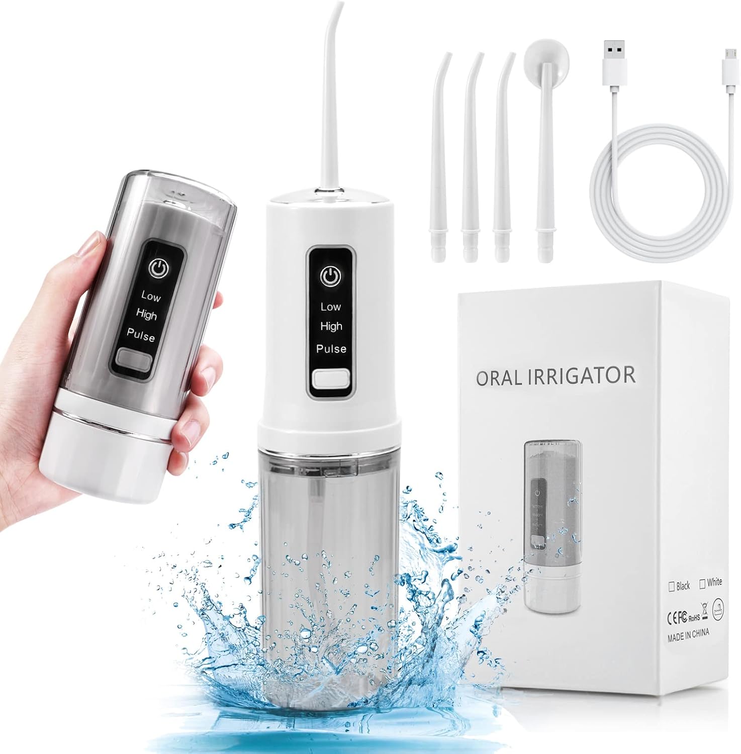 Cordless Water Flosser for Teeth, Etiger Portable Water Teeth Pick ...