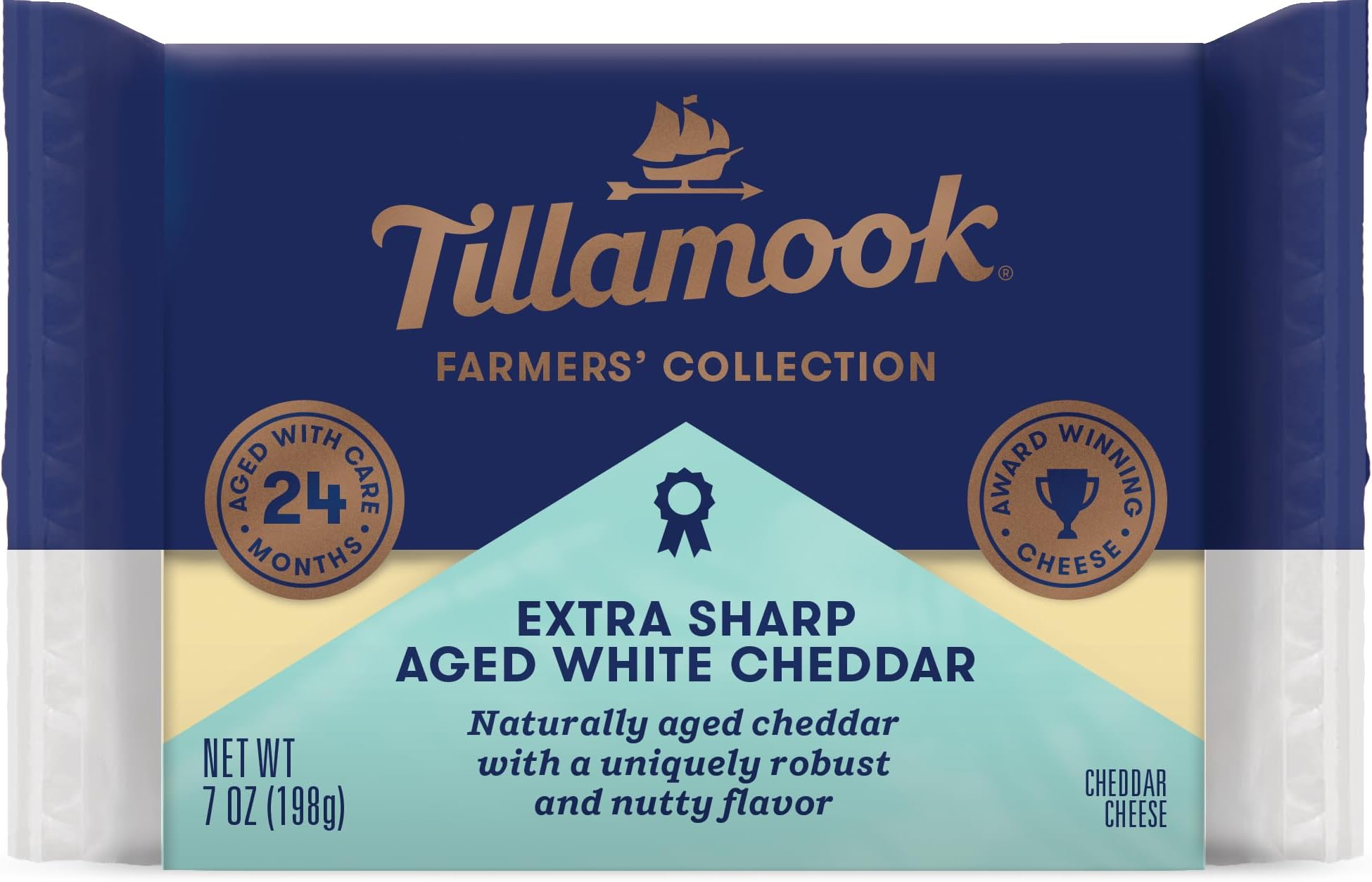 Amazon.com: Tillamook Extra Sharp Aged White Cheddar 7 oz : Grocery ...