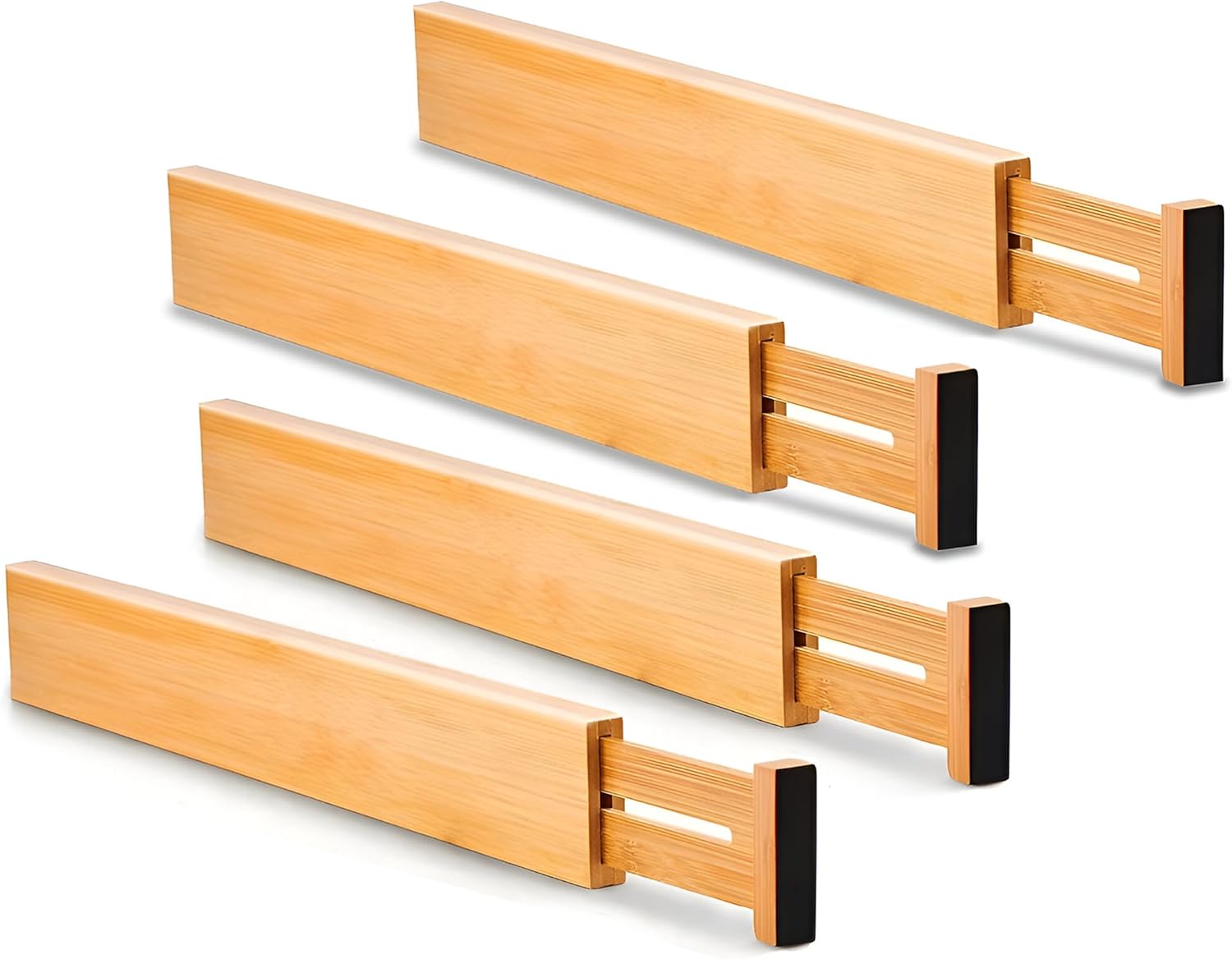 Amazon.com: Benibuy Bamboo Drawer Dividers - expandable drawer ...