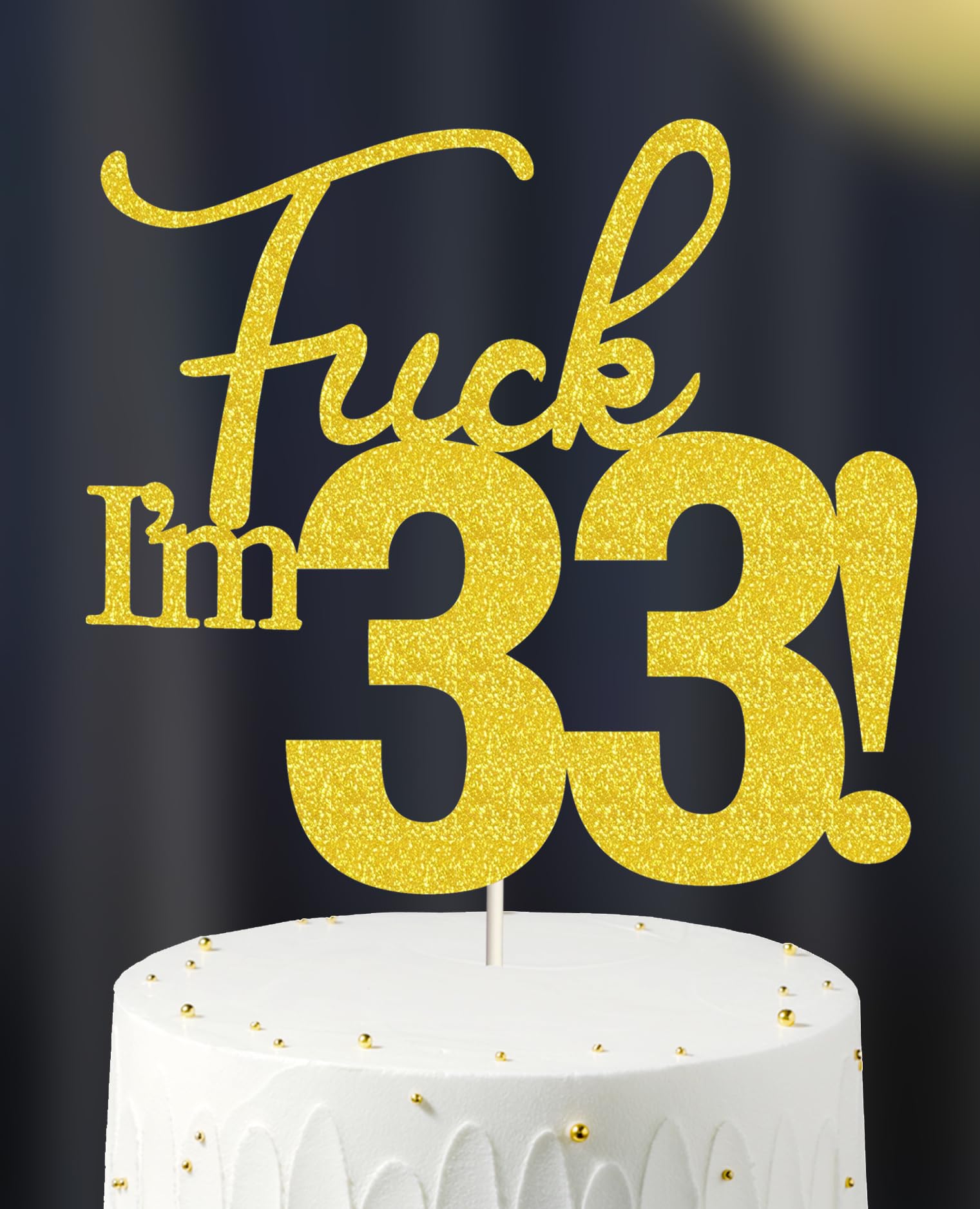 Snapklik.com : Birthday Gold Cake Toppers For Women, 33 Cake Topper ...