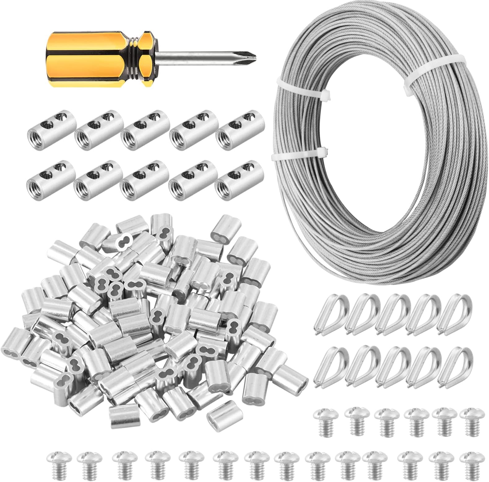 Câble métallique 50m,304 Cable Acier Inoxydable,Tendeur Cable Inox ...