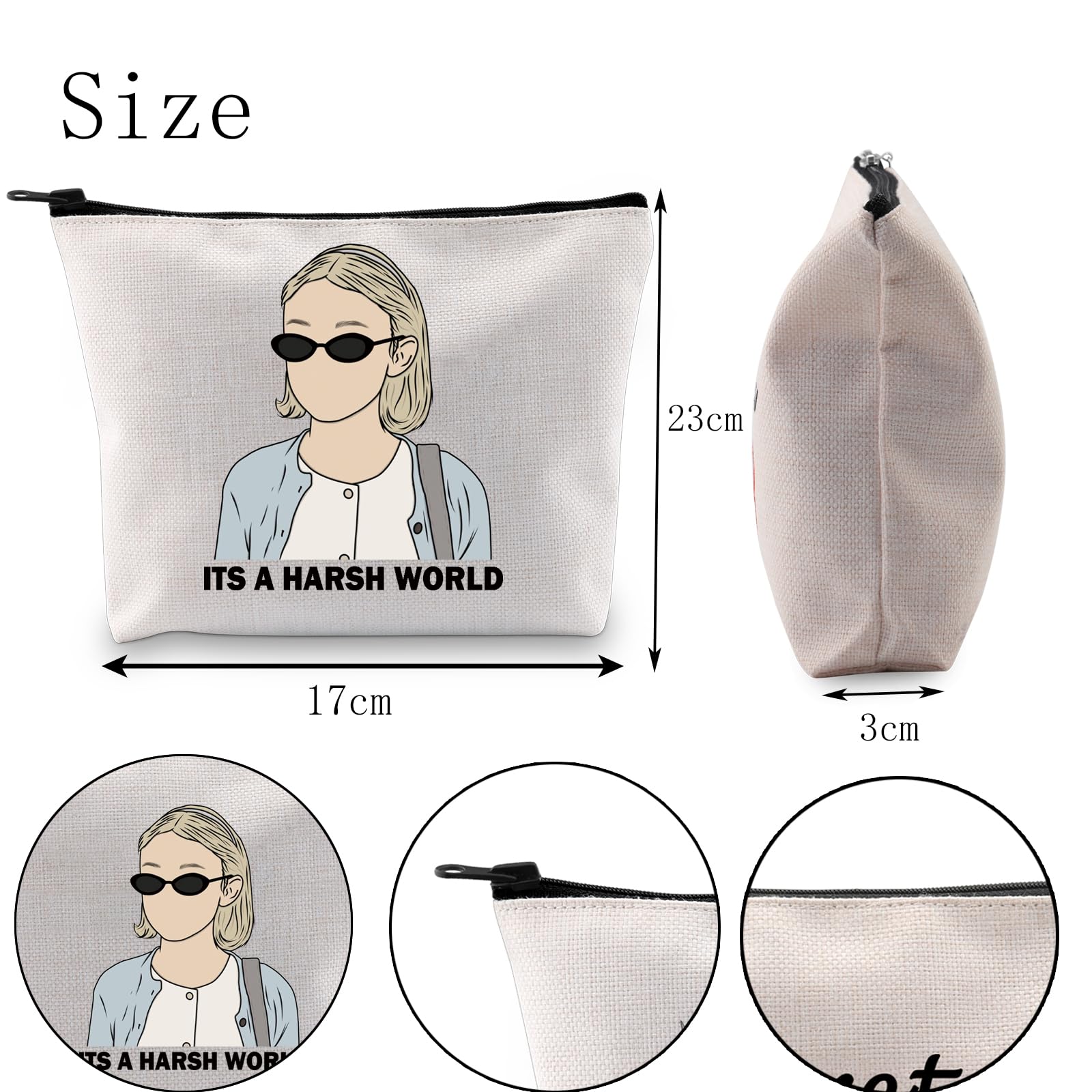TV Show Inspired Gift Movie Merch Its a Harsh World Zipper Pouch Makeup ...