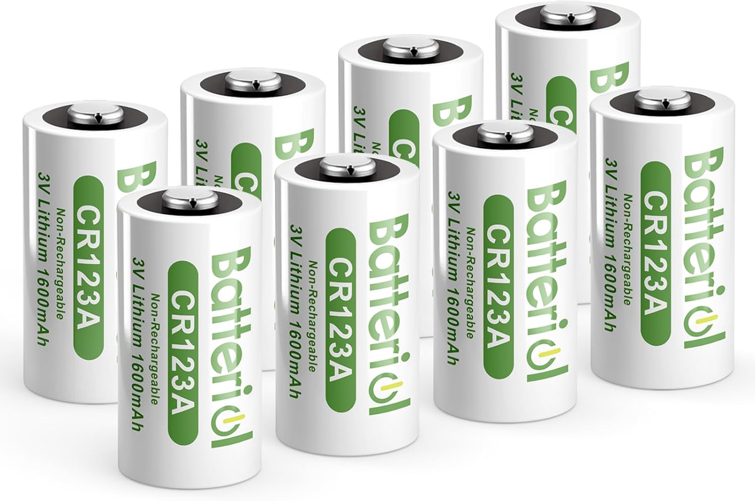 Amazon.com: Batteriol CR123A Lithium Batteries 3V, 123 Batteries Lithium 3 Volt, CR17345 High ...