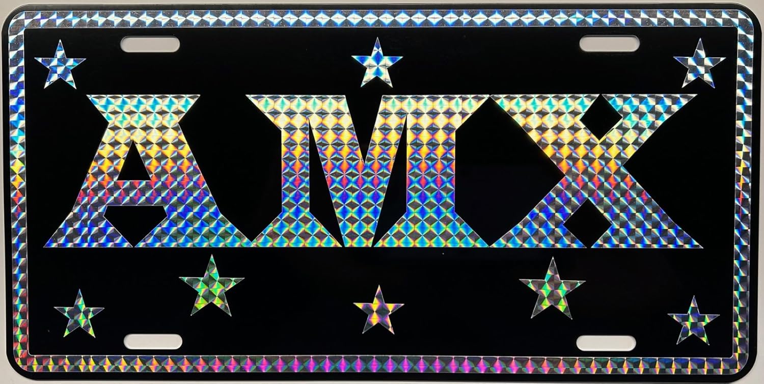 Amazon.com: Retro 1970'S Prism AMX Metal License Plate 6 X 12 TAG ...