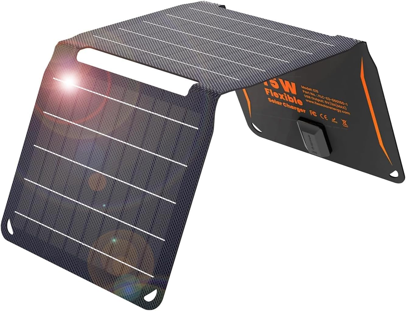 Amazon.com: 15W USB Solar Panel Small Portable Foldable Solar Charger ...