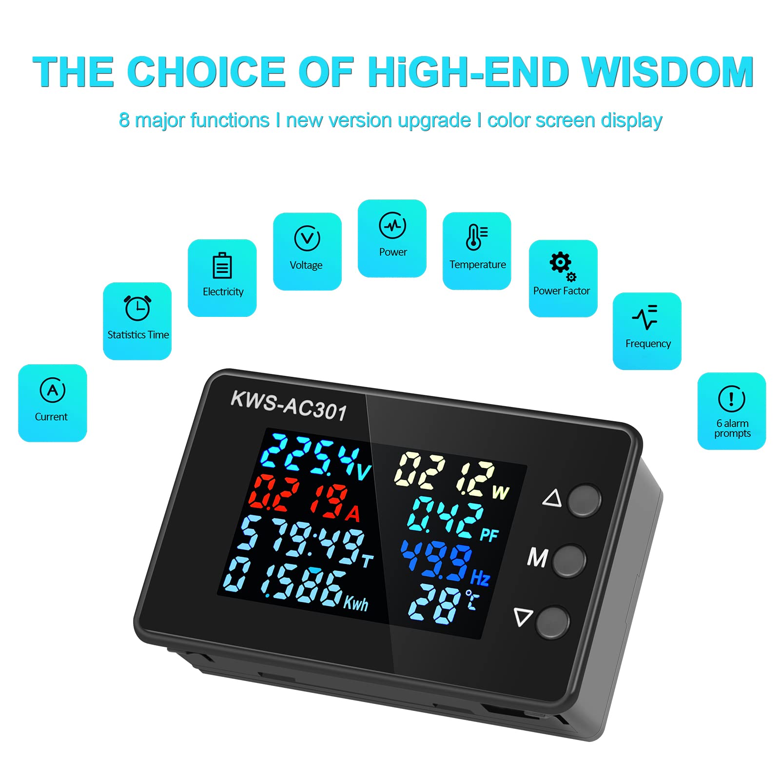 Snapklik.com : AC 50-300V 0-20A Ammeter Voltmeter 110V 220V AC ...