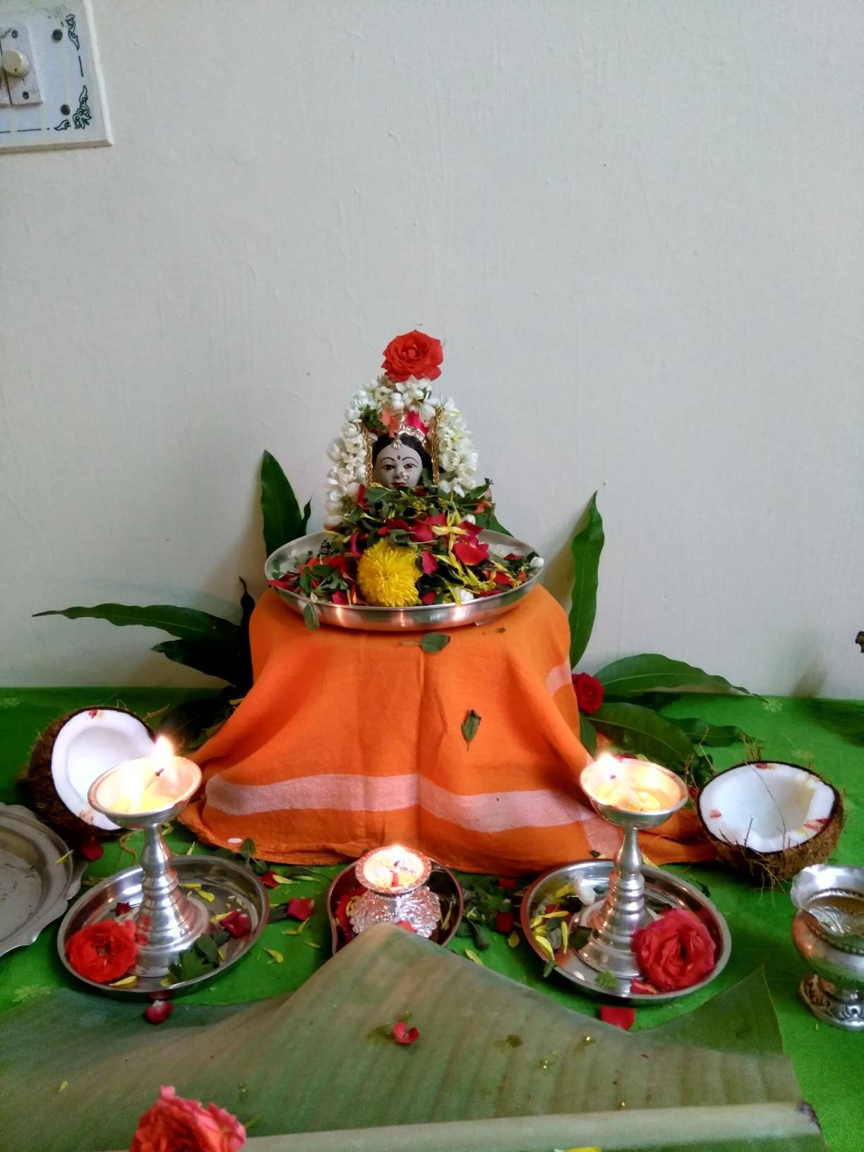 Buy Puja N Pujari Eco Friendly Clay Gowri Idol for Ganesh Chaturthi ...