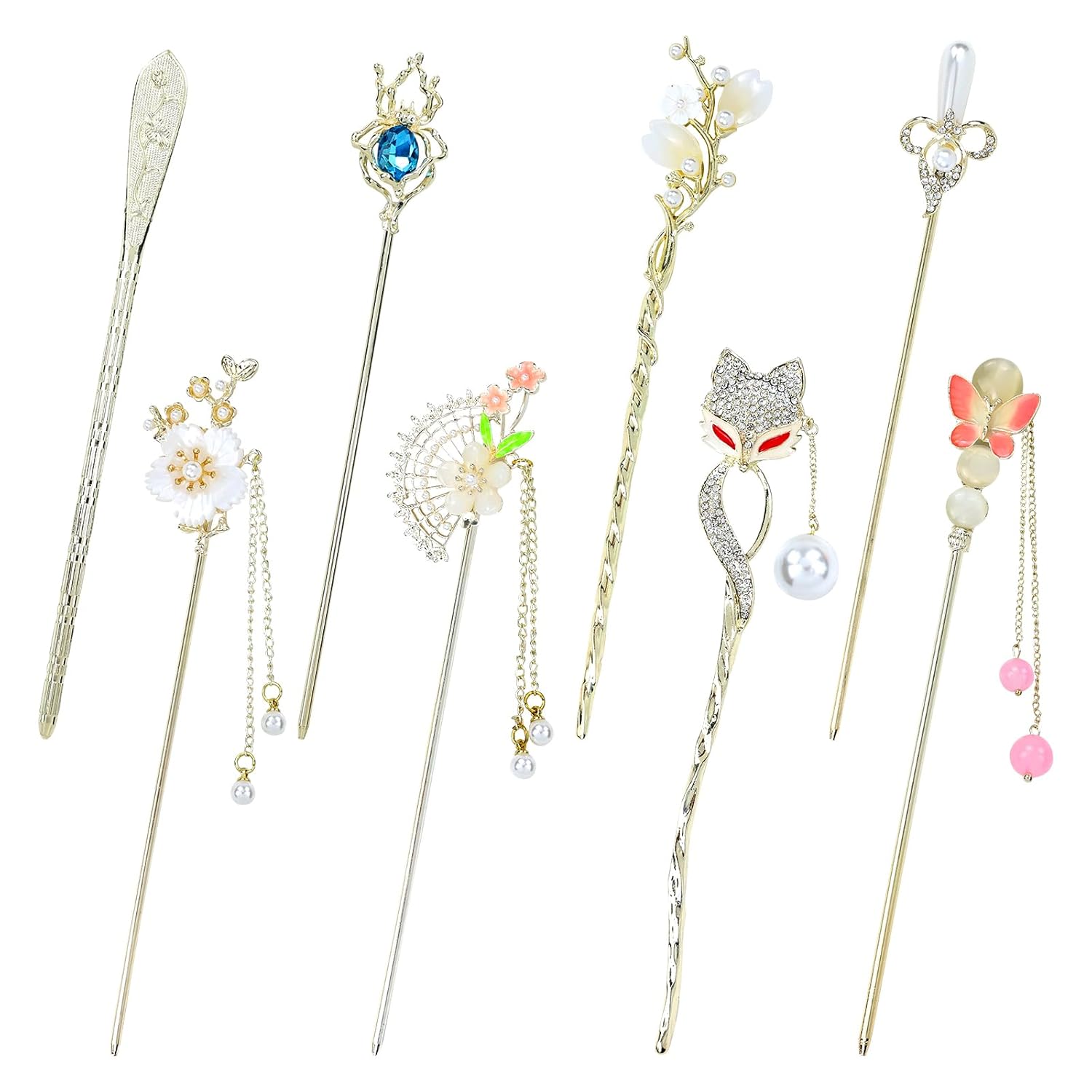 Amazon.com : inSowni 8 Pieces Retro Vintage Asian Japanese Chinese ...
