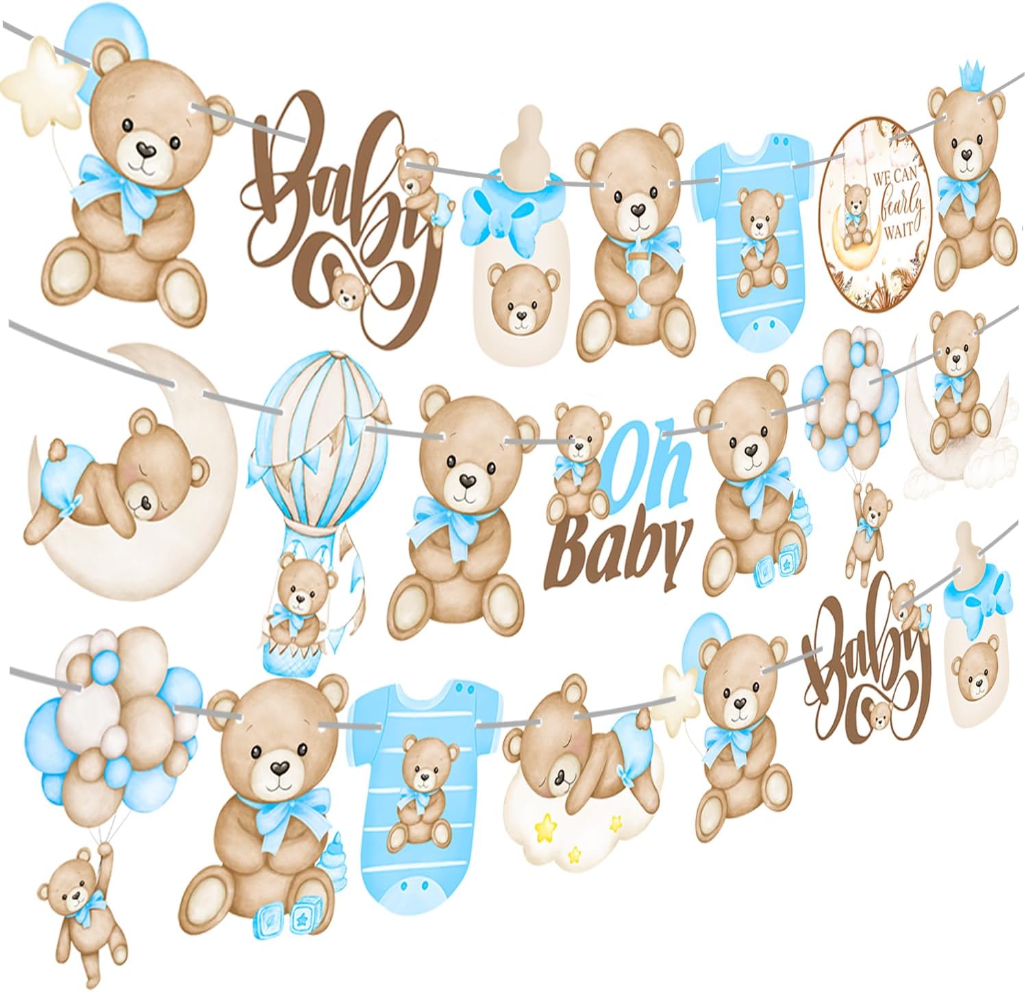 Amazon.com: Teddy Bear Baby Shower Banner Teddy Bear Baby Shower ...