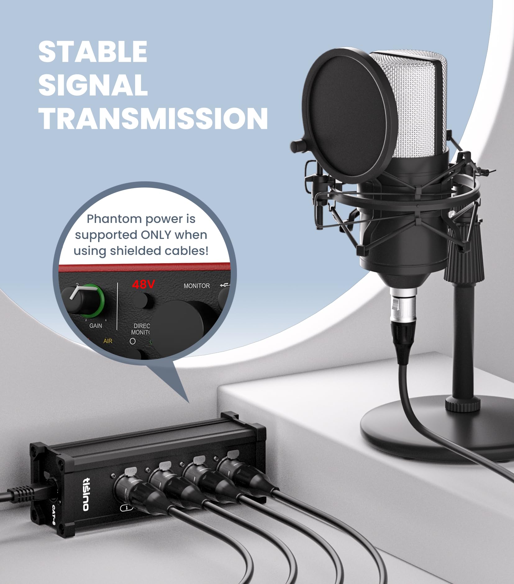 Snapklik.com : Tisino XLR Splitter 4-Channel Multi Network To XLR Cable ...