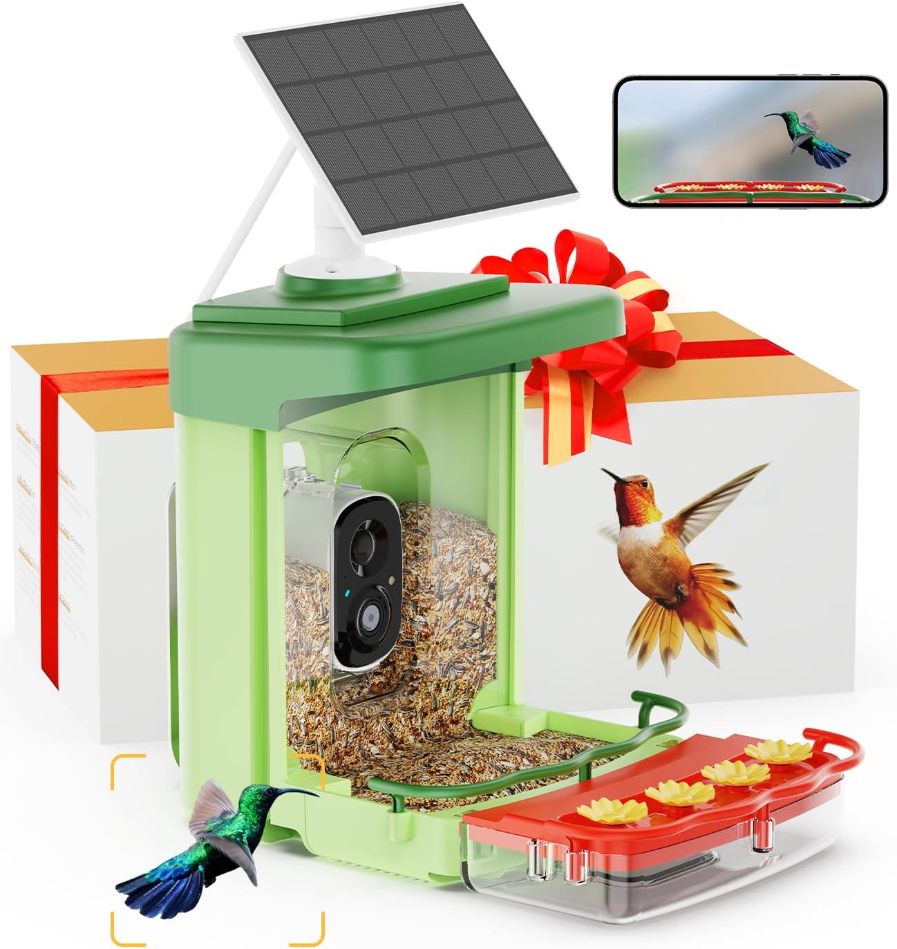 Amazon.com : Save 55% Birdkiss Smart Solar Feeder Camera: AI Identify ...