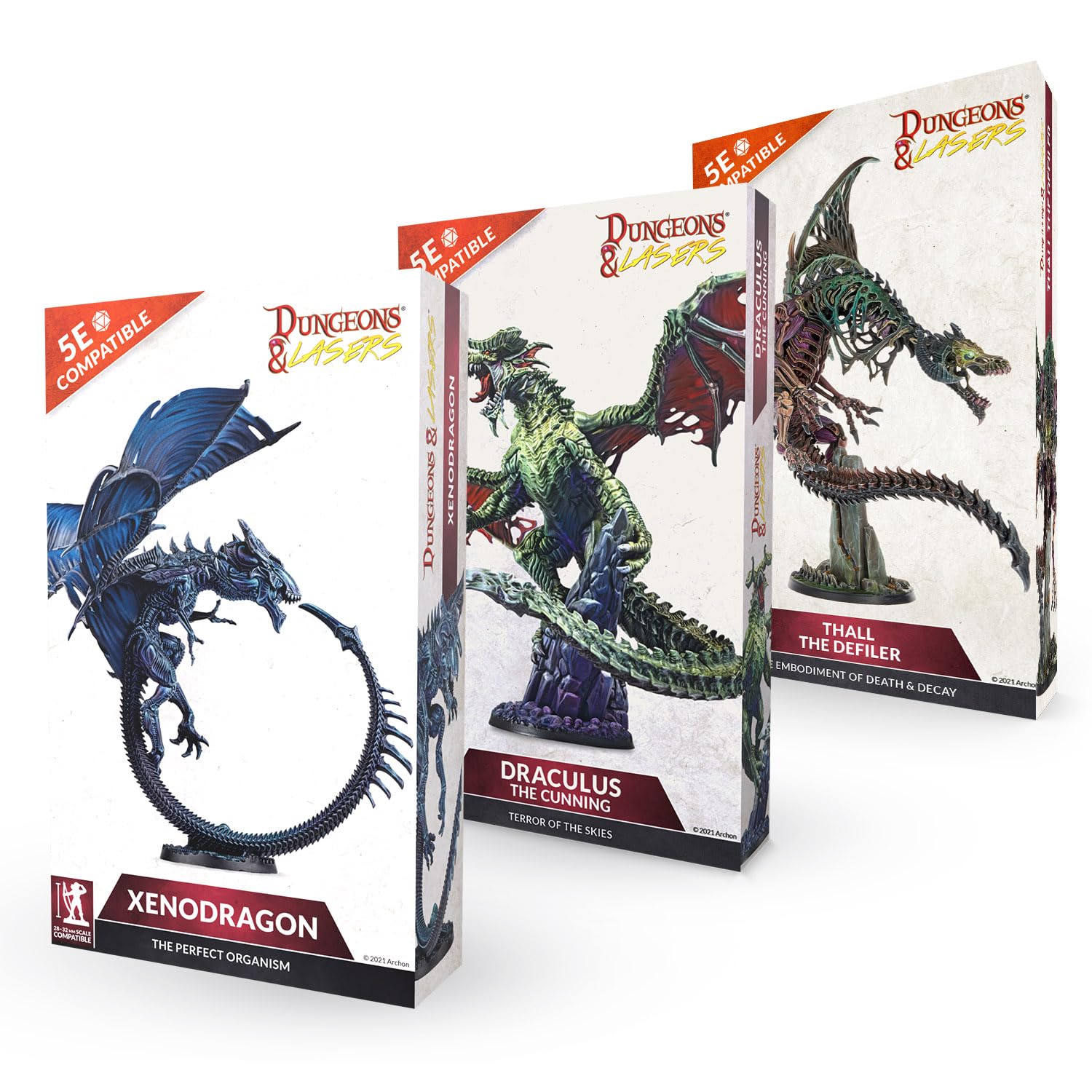 Amazon.com: Dungeons & Lasers Dragons Bundle with 3 DND Miniatures ...
