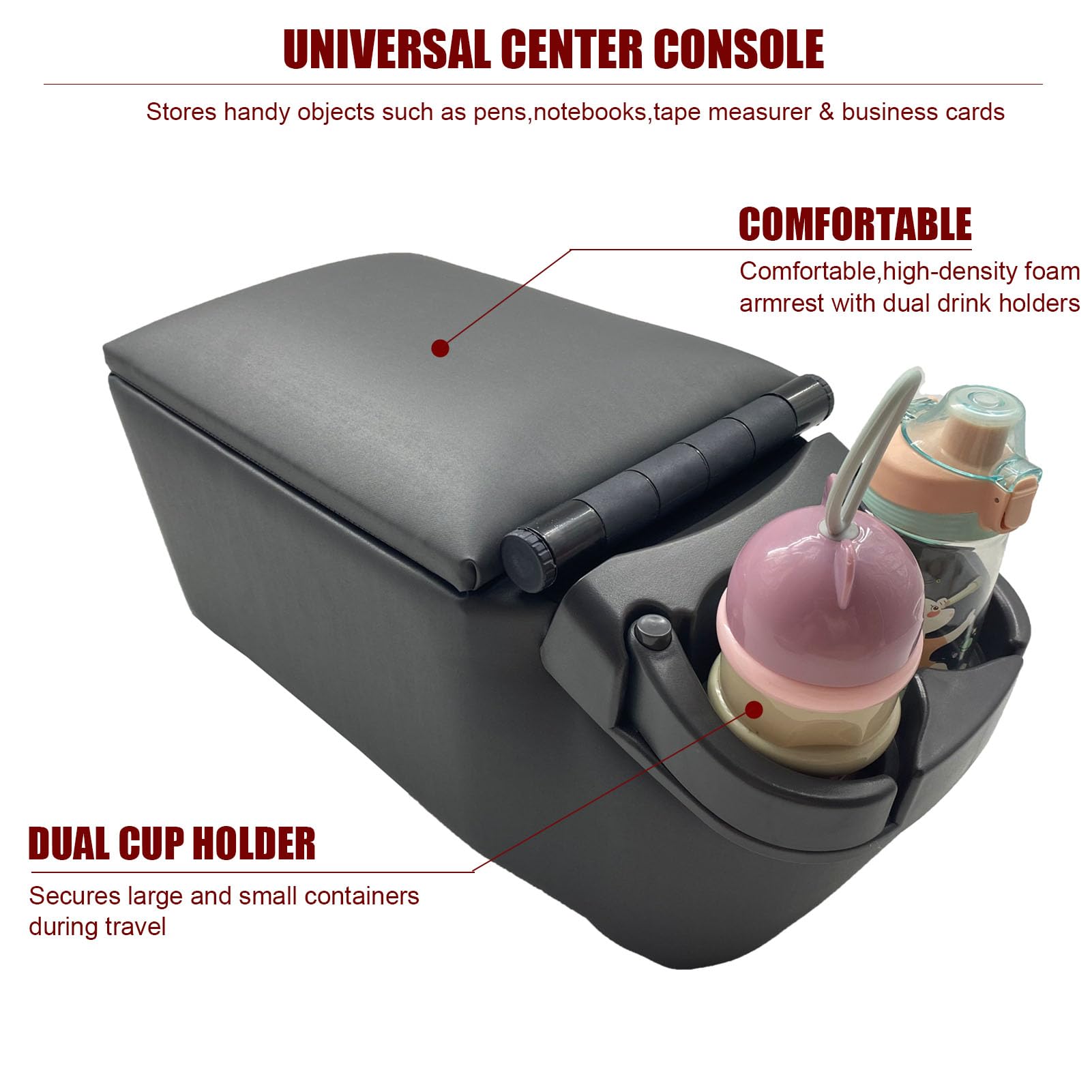 OBUYTO Universal Truck Seat/Bench Contractor Center Console Business ...