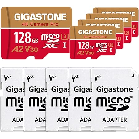 Amazon.com: Gigastone 128GB 10-Pack Micro SD Card, 4K Video Pro, GoPro ...