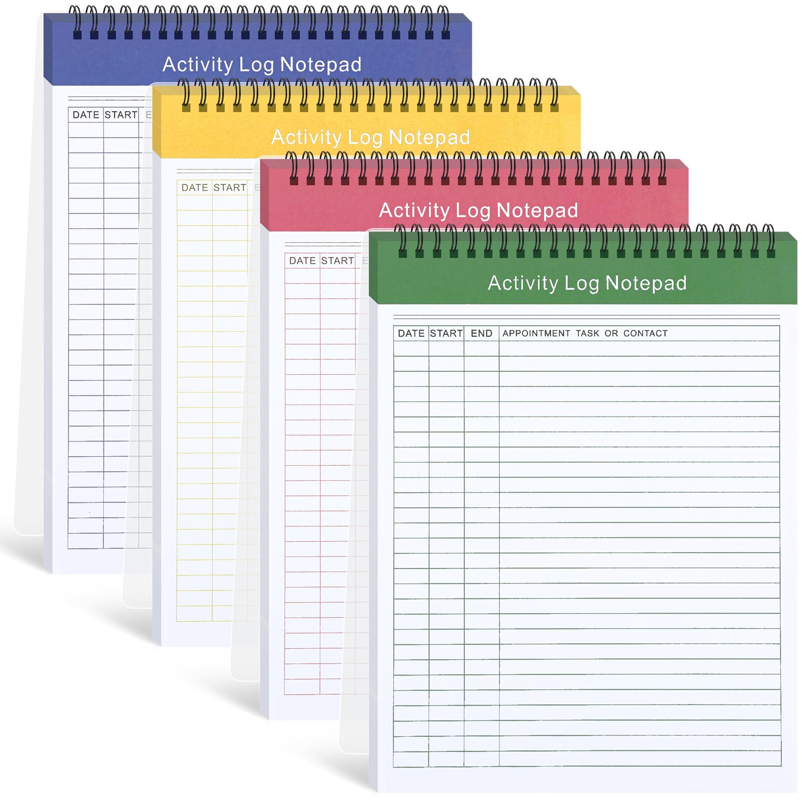 Amazon.com : Kisston 4 Pcs Activity Log Notepad Daily Activity Log Book ...
