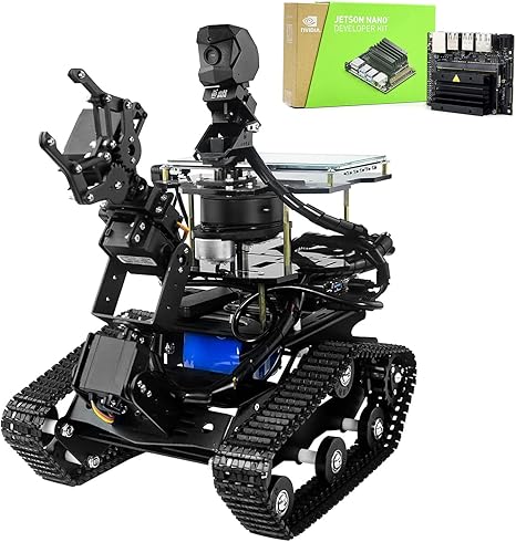 Amazon.com: XiaoR Geek Jetson Nano AI Robot Kit with Rplidar A1 Radar ROS Smart Tank Car DIY ...