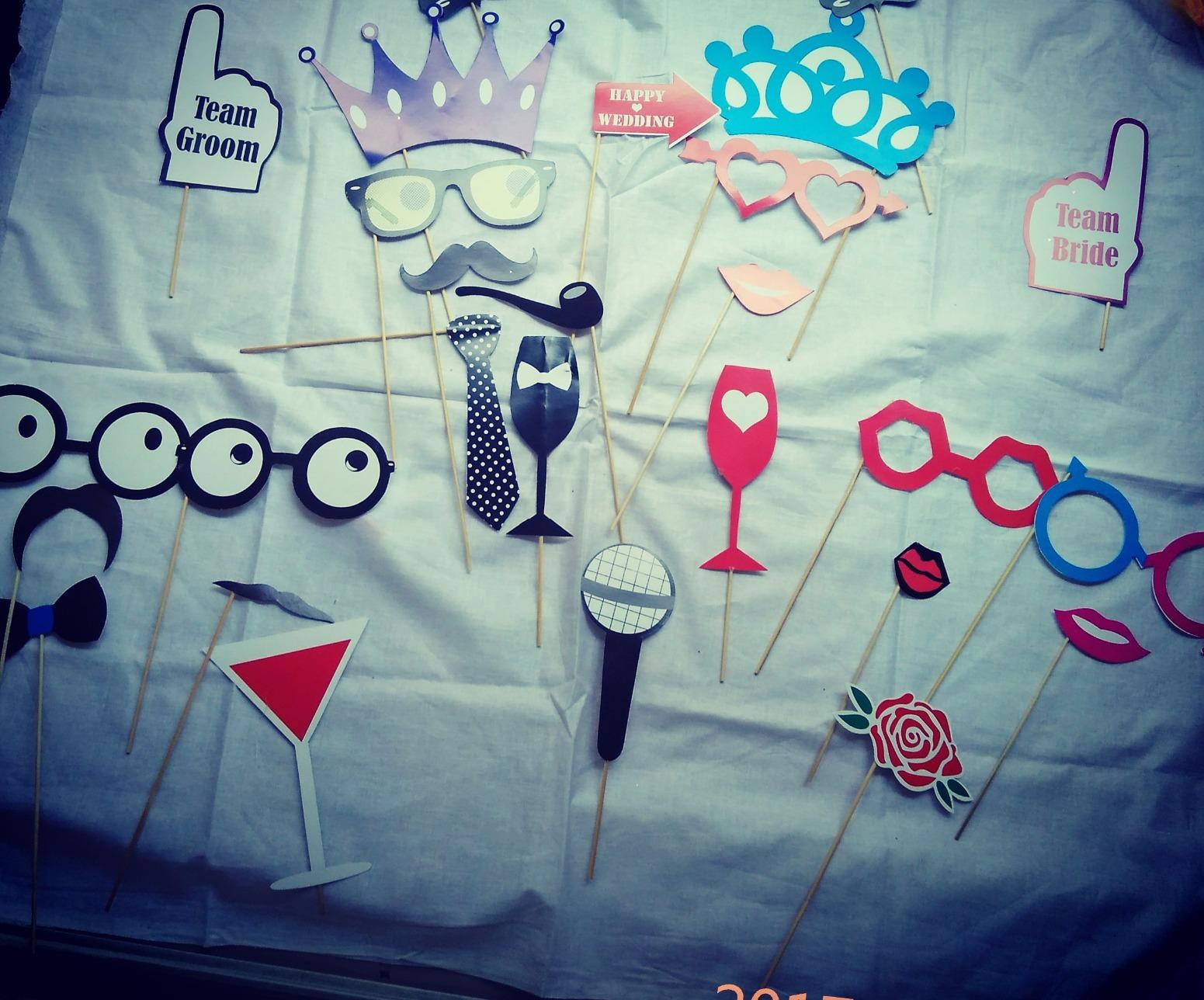 SYGA Party Props Set of 31 Funny Props Paper Craft Item : Amazon.in ...