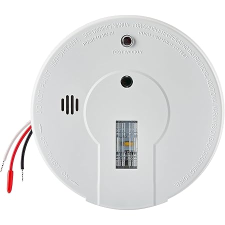 Kidde I4618AC Alarm Hardwire Smoke Detector with 9V Backup and Front ...