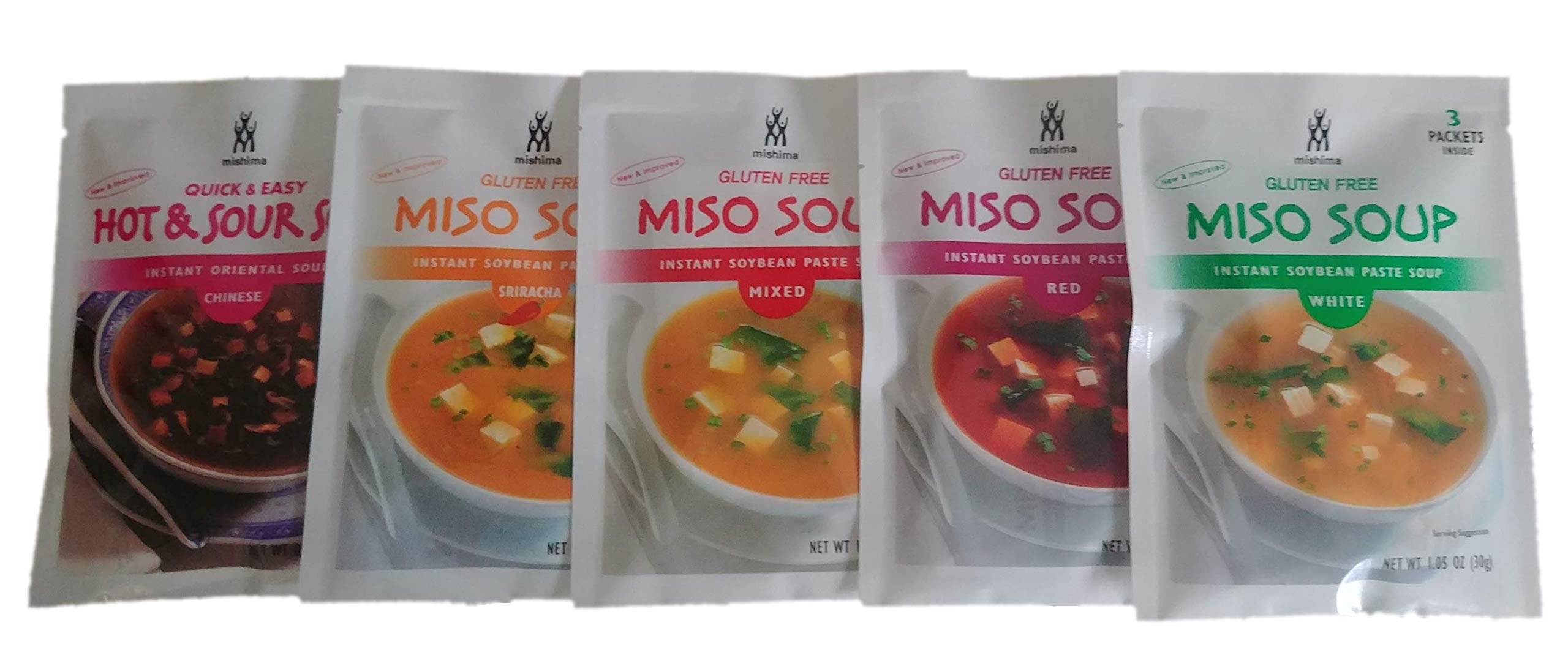 Buy Mishima Instant Soup Variety Pack | 3 of Each Flavor | White Miso ...