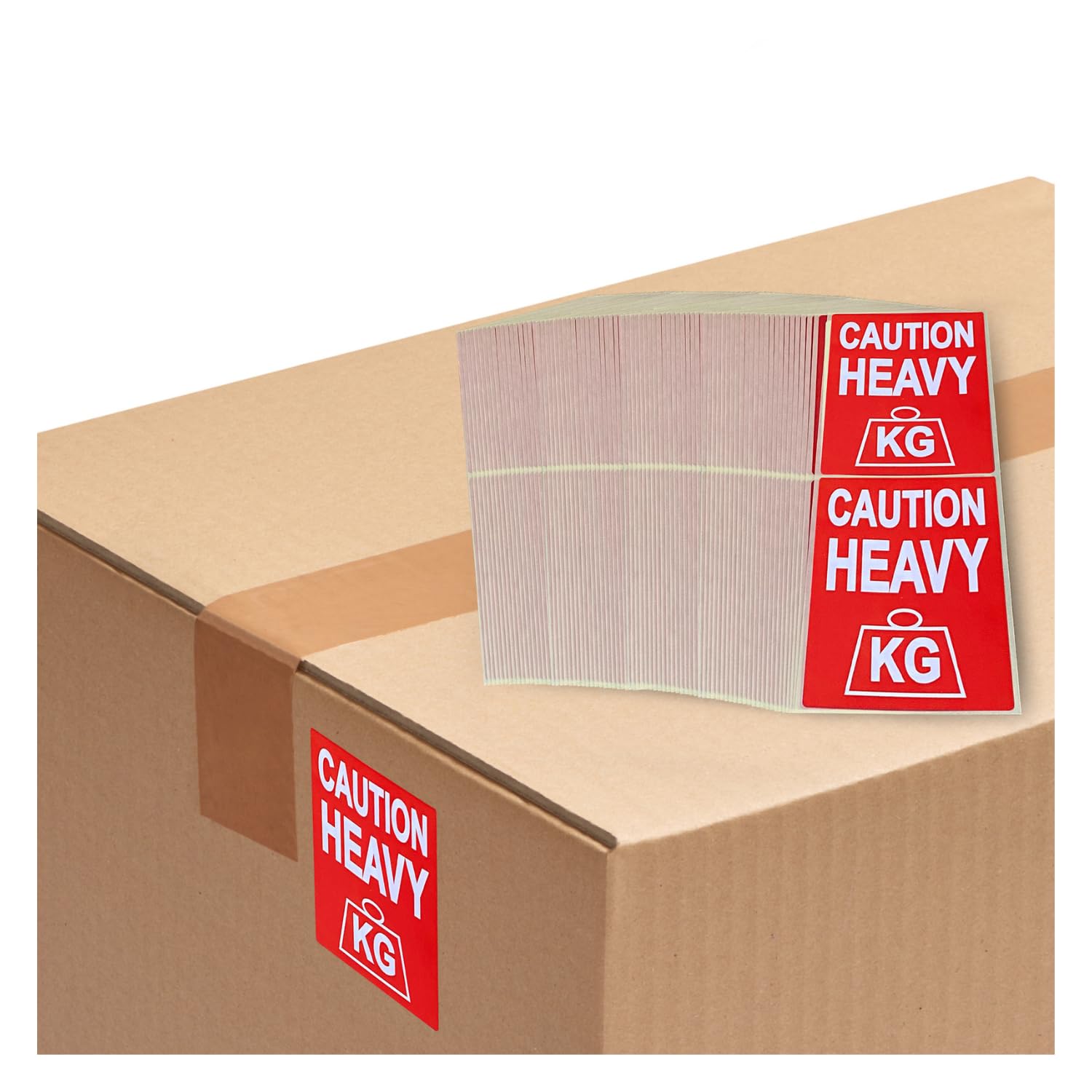 Warning Stickers 'Caution Heavy' Sticky Labels 80x103mm - 200 Pack ...