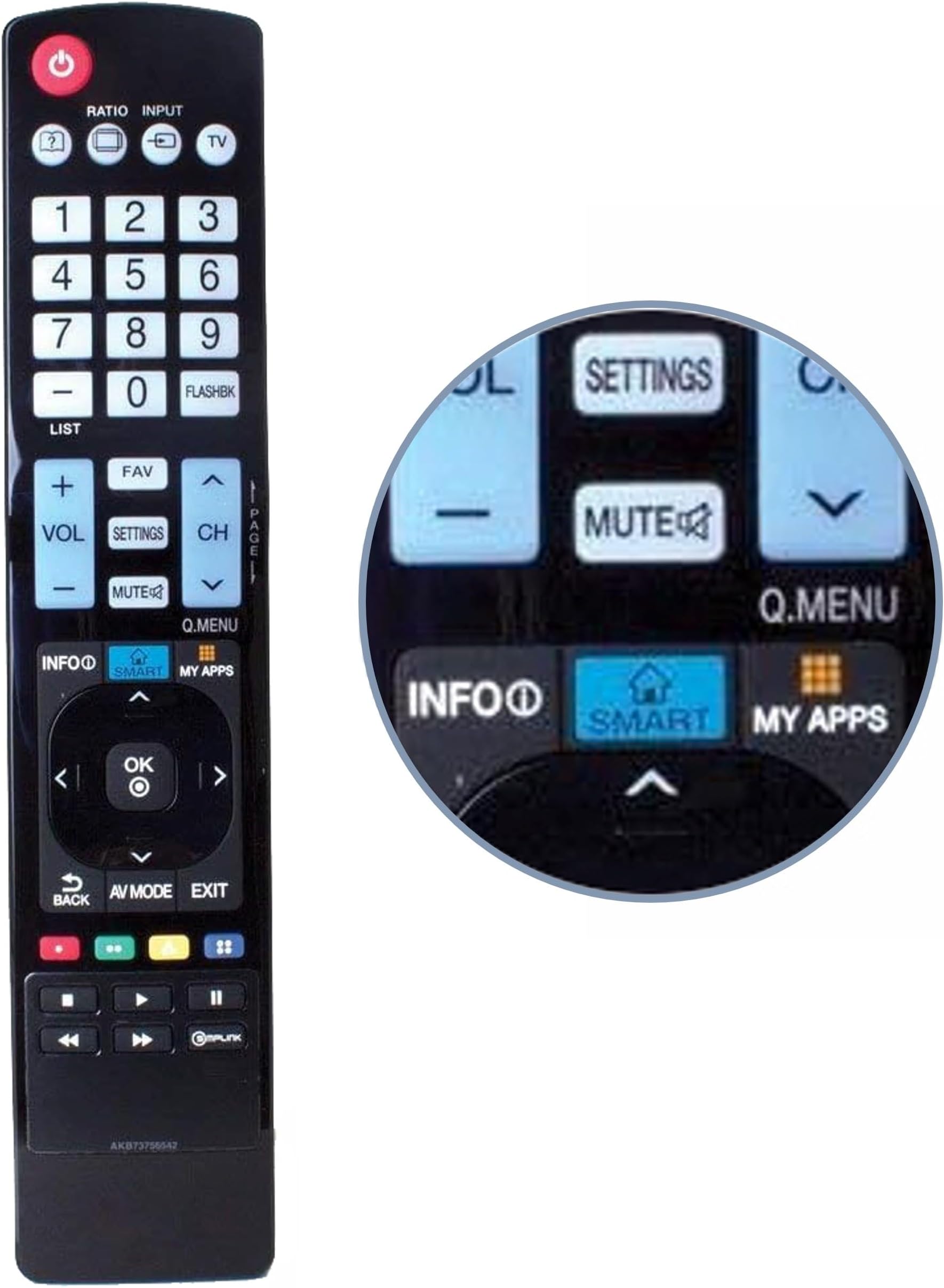 Amazon.com: AKB73756542 Remote Control Replacement for LG Smart TV Full ...